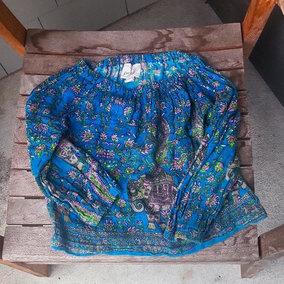 Peek | Shirts & Tops | 0 Cotton Gauze Boat Neck Ling Sleeve Shirt ...